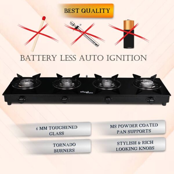 Buy Now – Sigri-wala Surya Primecook Series 4 Burner Gas Stove with ...