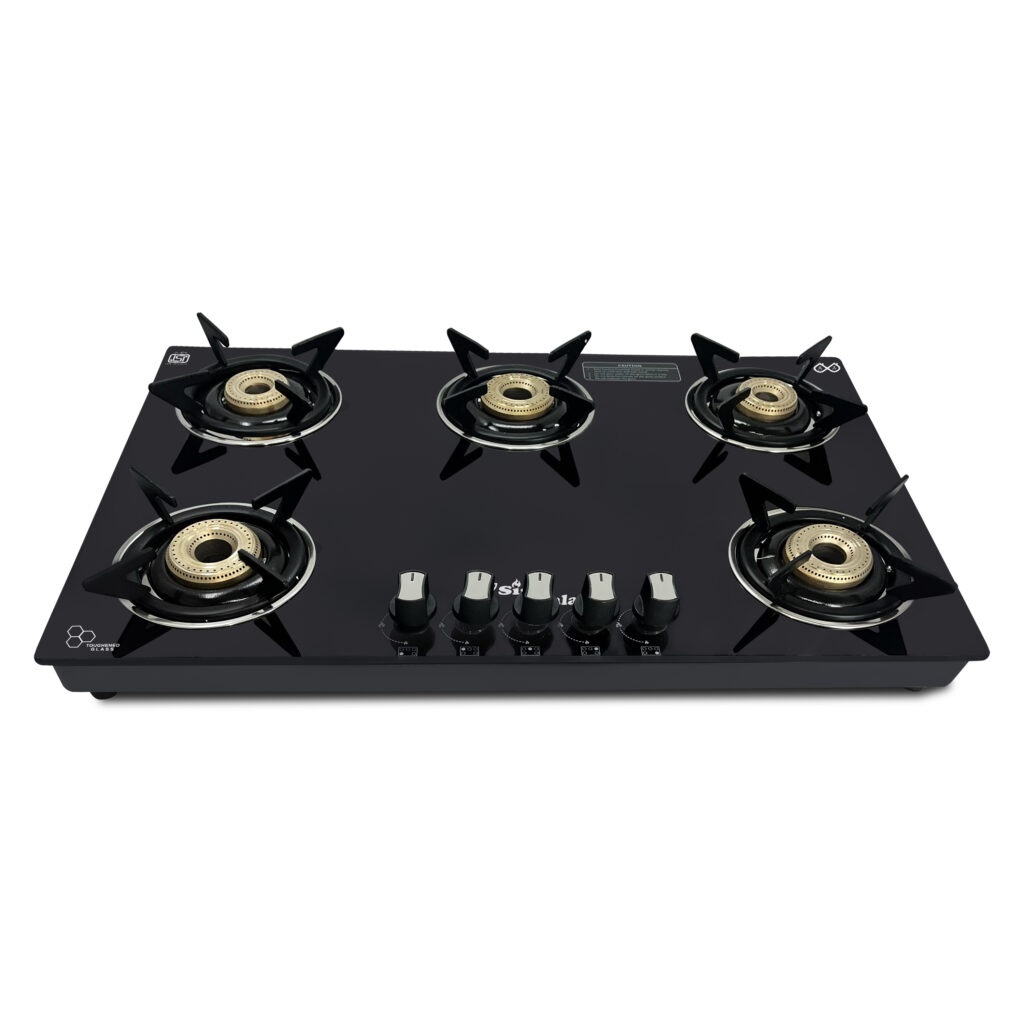 5 Burner Brass Hob – Sigriwala | Heavy-Duty & Stylish Design
